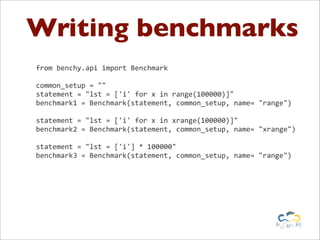 Benchy: Lightweight framework for Performance Benchmarks | PDF | Programming Languages | Computing