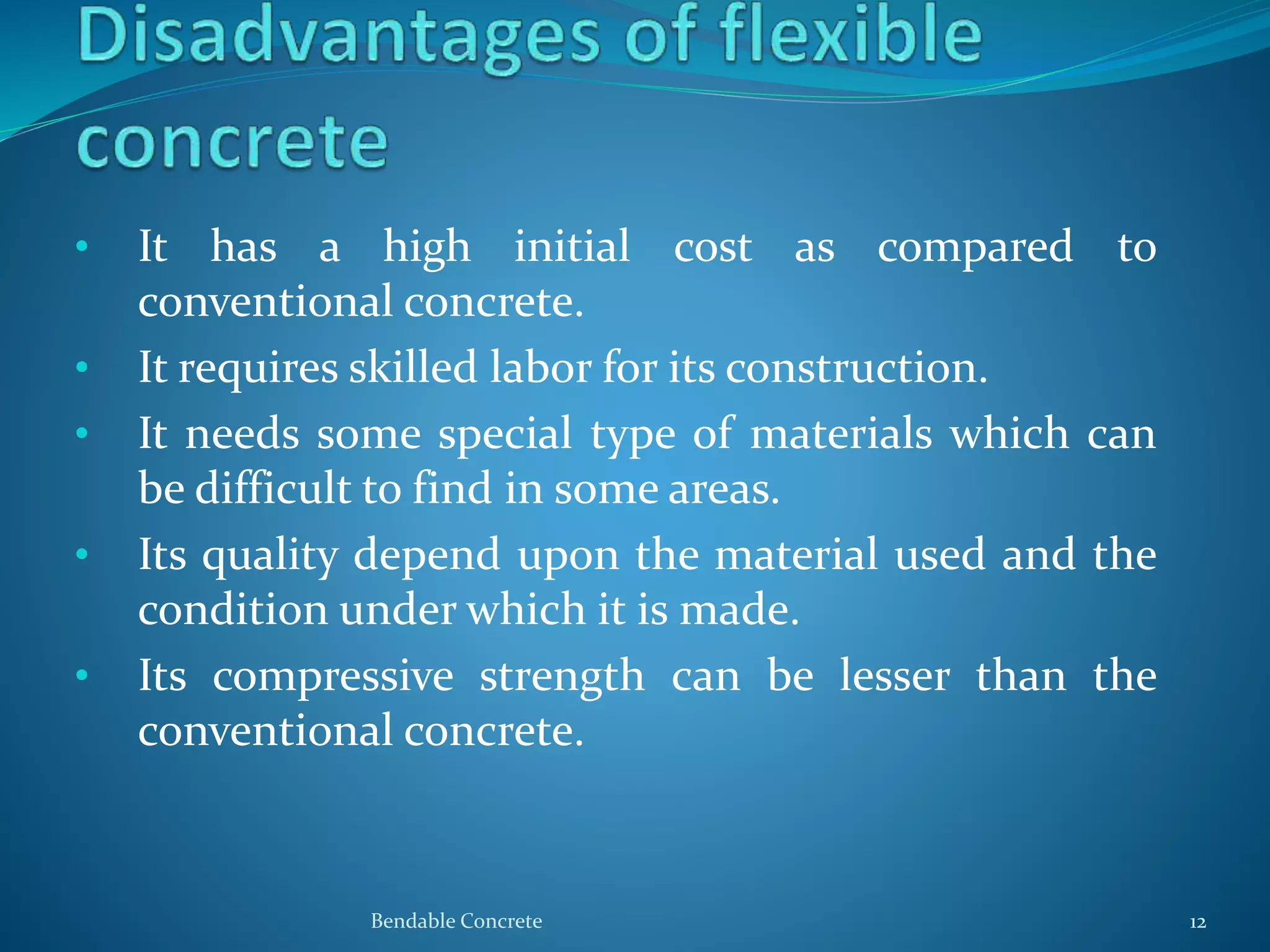 Bendable concrete | PPTX | Civil Engineering Industry | Industries