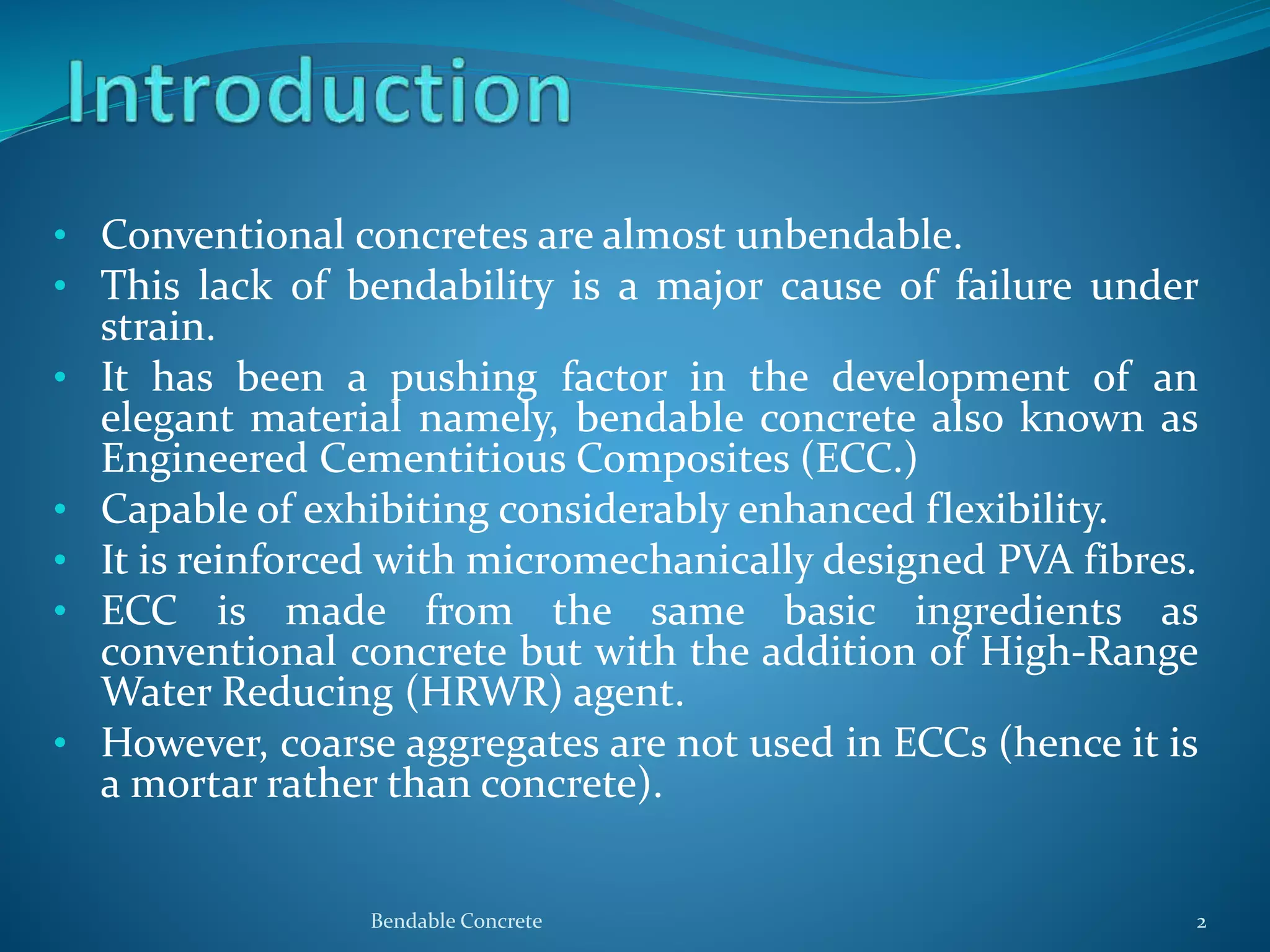 Bendable concrete | PPTX