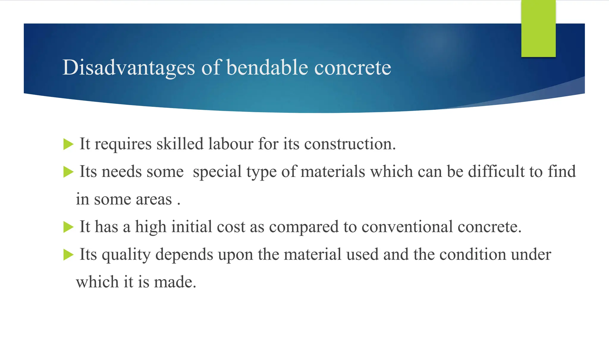 bendable concrete- tech ppt.pptx Ramanagara | PPTX