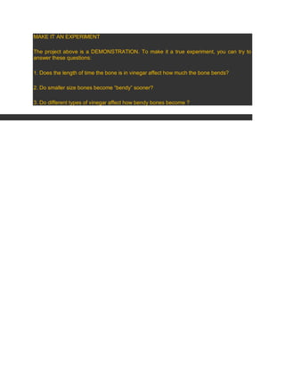 Bend a bone with vinegar | PDF