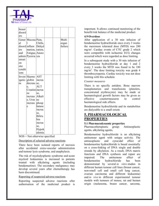 Bendamustine HCl for Injection Taj Pharma SmPC | PDF