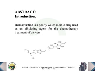 Bendamustine presentation | PPTX