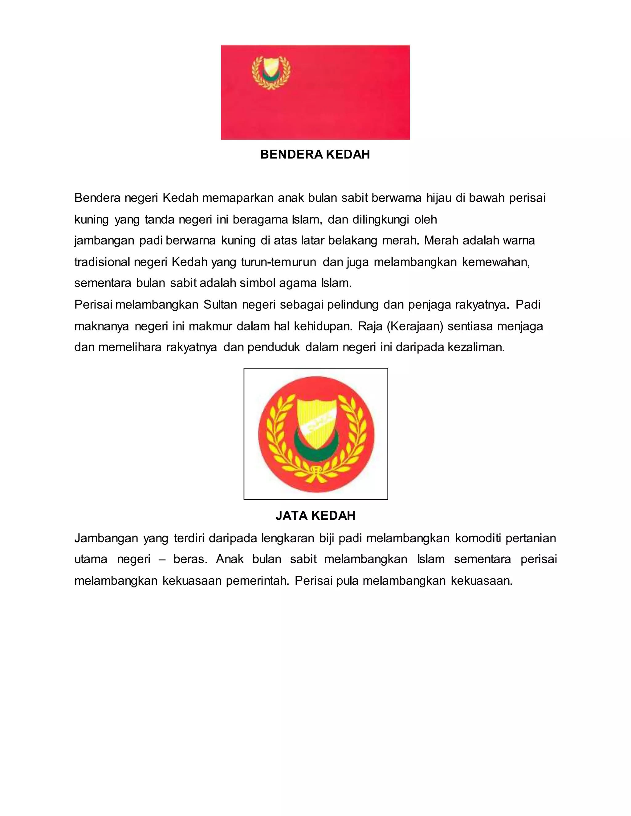 Bendera dan jata negeri | DOCX