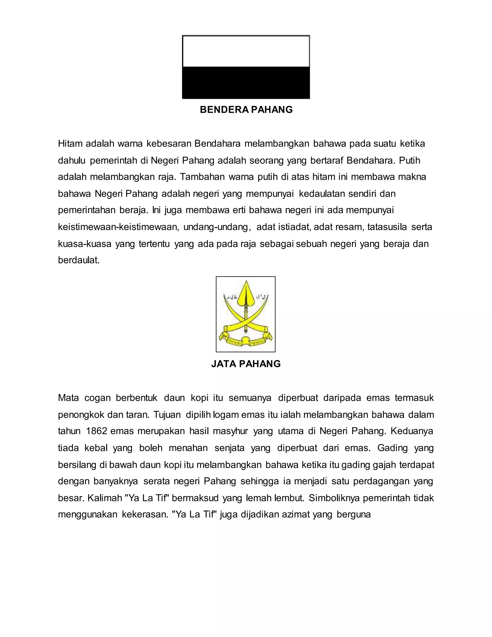 Bendera dan jata negeri | DOCX
