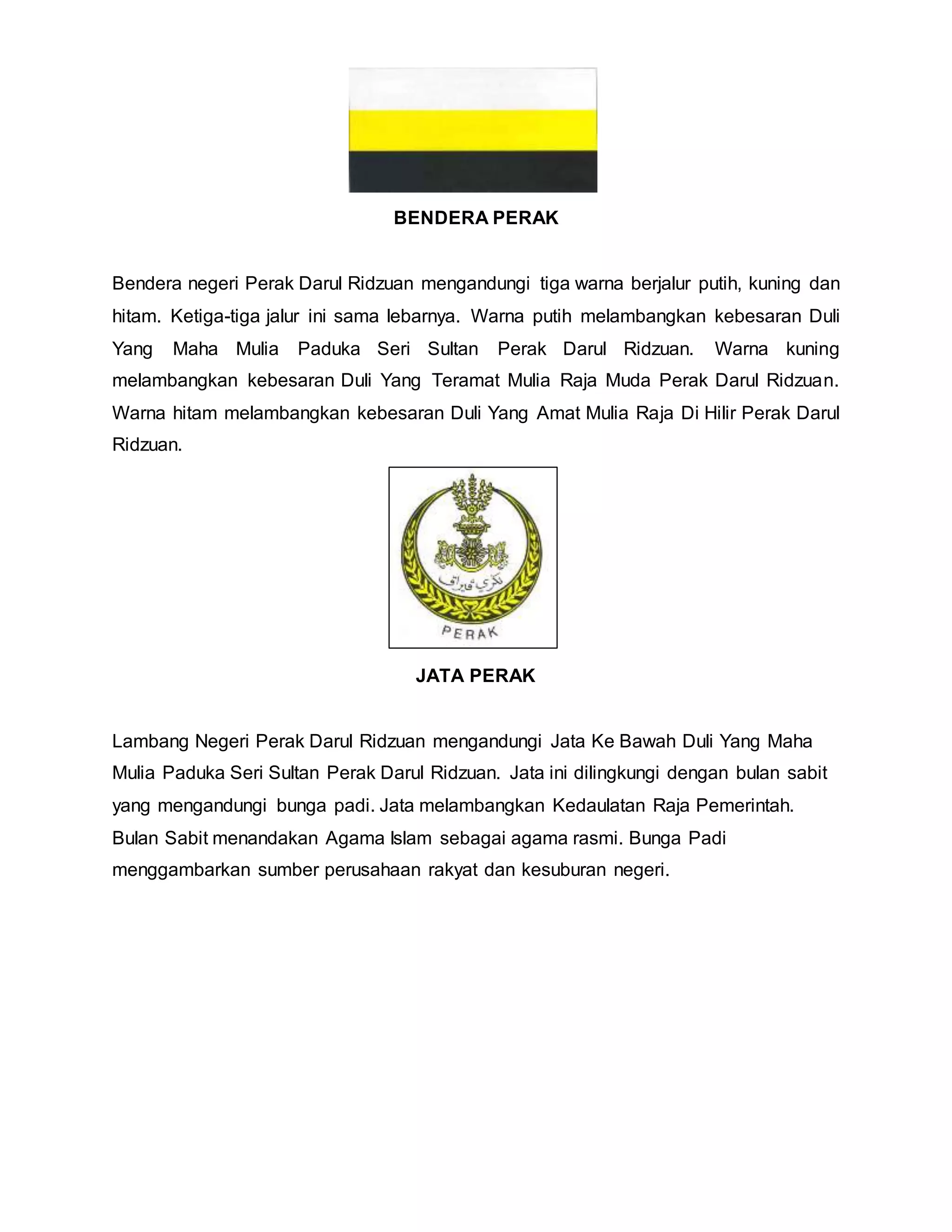 Bendera dan jata negeri | DOCX