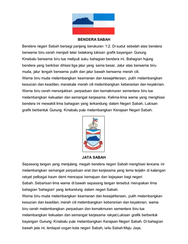 Bendera dan jata negeri | DOCX