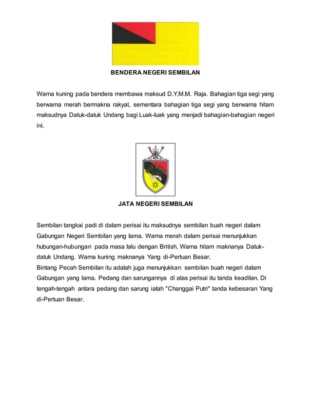 Bendera dan jata negeri | DOCX