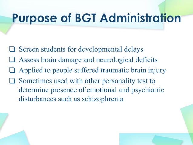 Bender Gestalt Test (BGT).pptx.pdf.................. | PDF