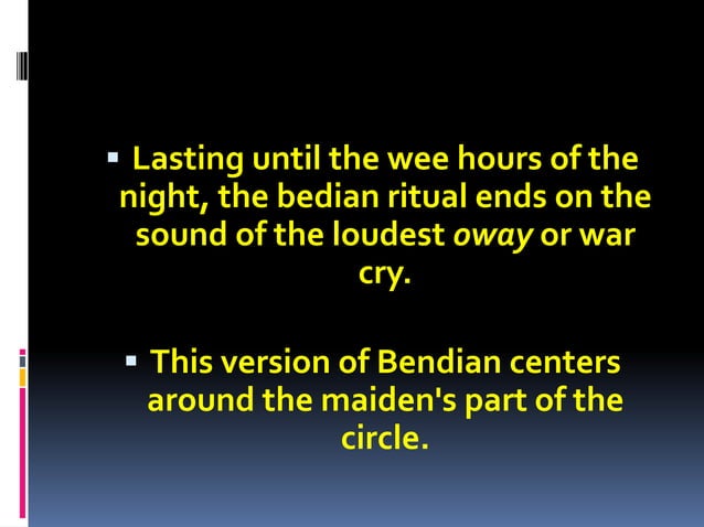Bendian (Philippine Folk Dance) | PPTX | Martial Arts | Sports