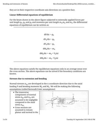 Bending extensions beams | PDF