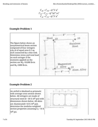 Bending extensions beams | PDF