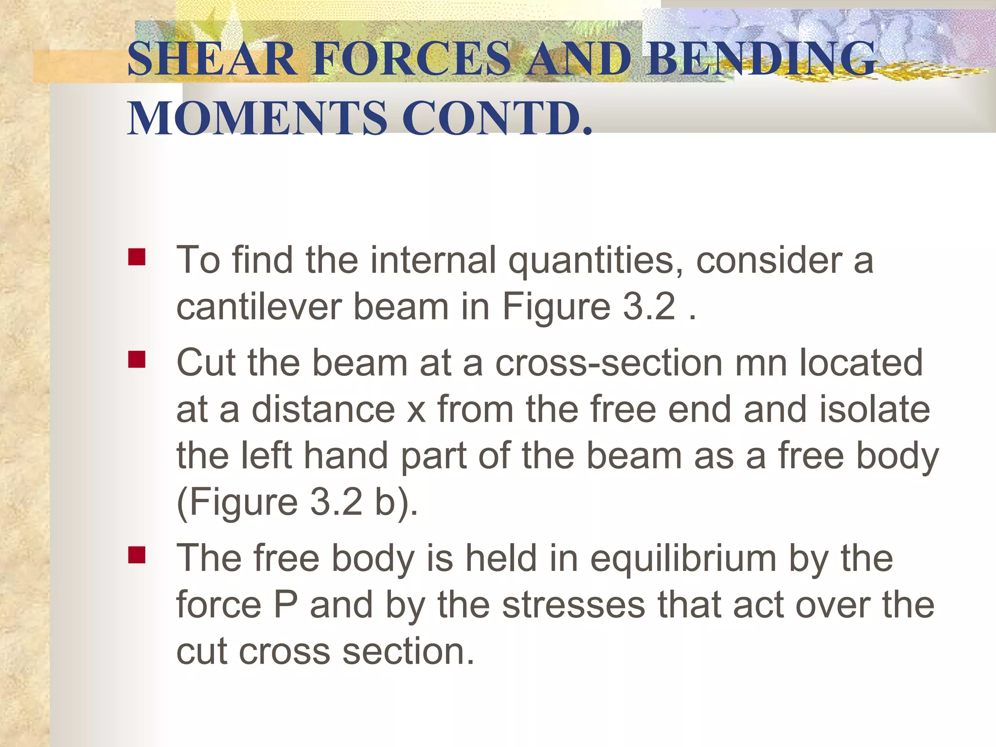 B Ending Moments And Shearing Forces In Beams2 | PPT
