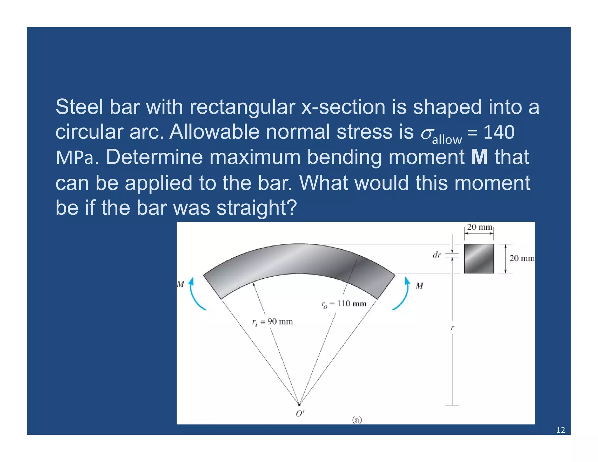 Bending of curved bars | PDF