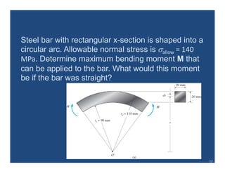 Bending of curved bars | PDF