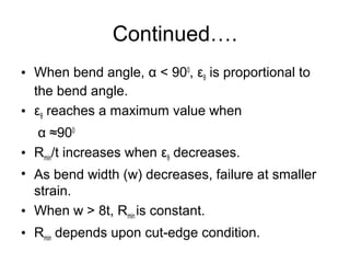Dr.R.Narayanasamy - Bending of sheet metals | PPT