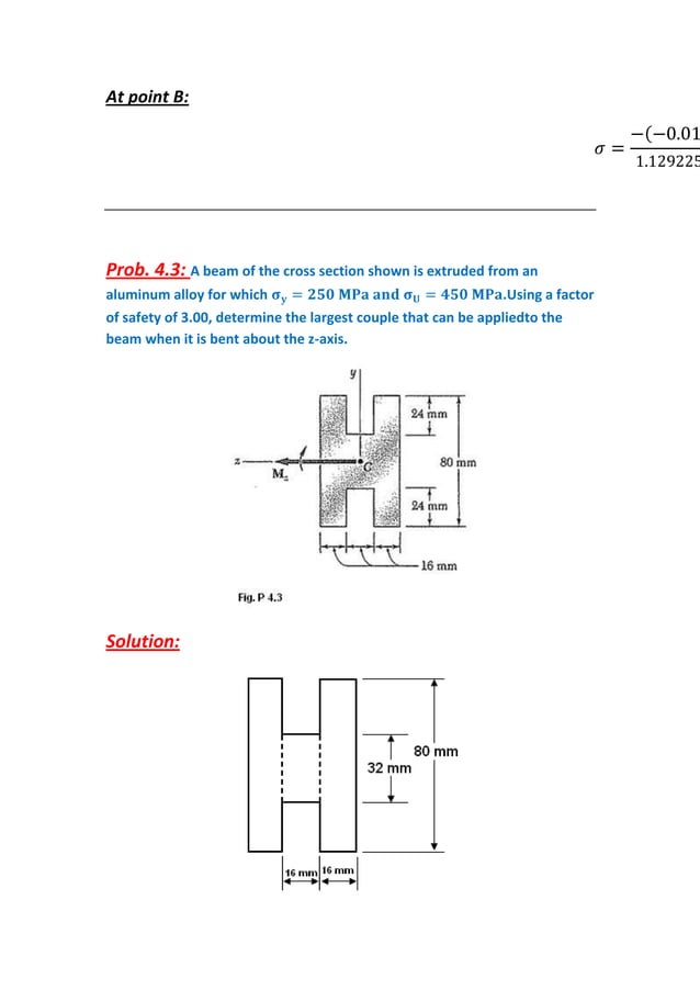 Bending problems | DOCX | Physics | Science