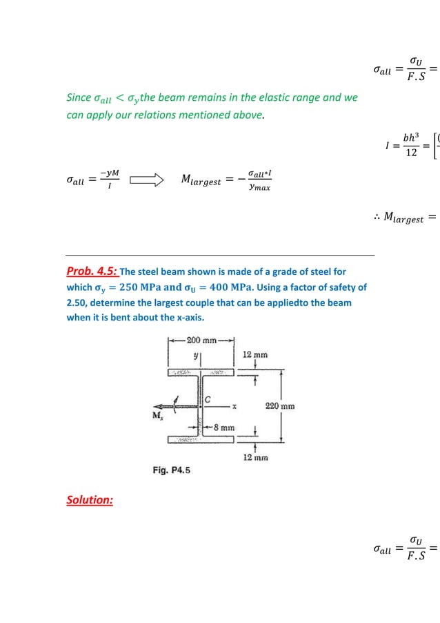 Bending problems | DOCX | Physics | Science