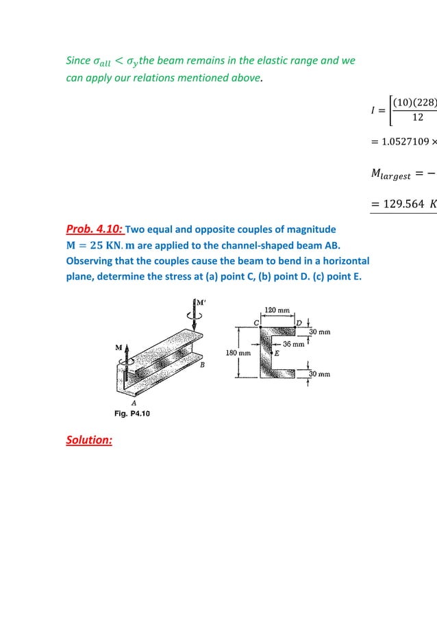 Bending problems | DOCX | Physics | Science