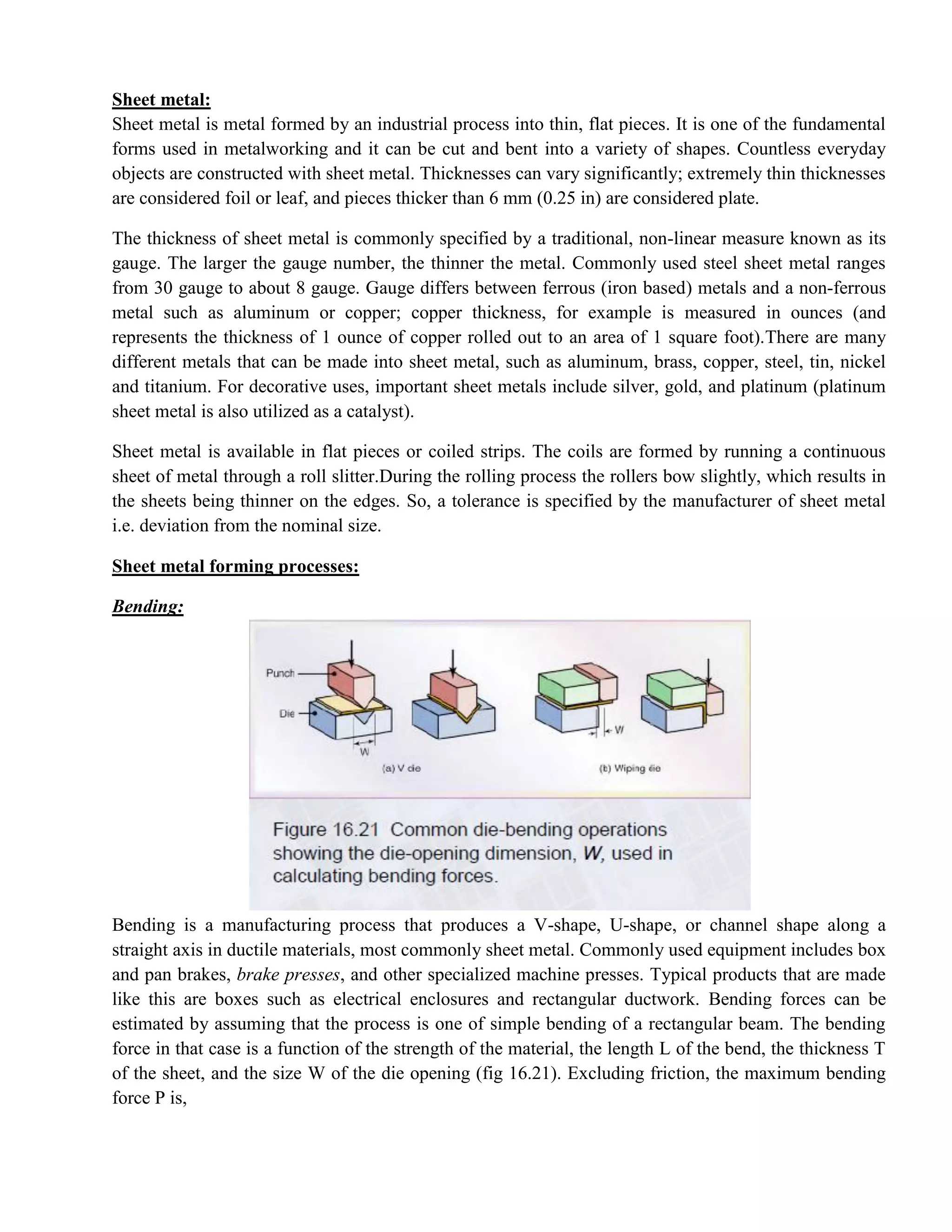 Bending process | PDF