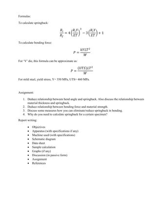 Bending process | PDF