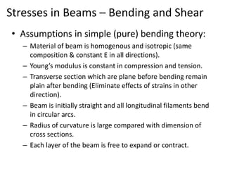 Bending stresses in beams | PDF