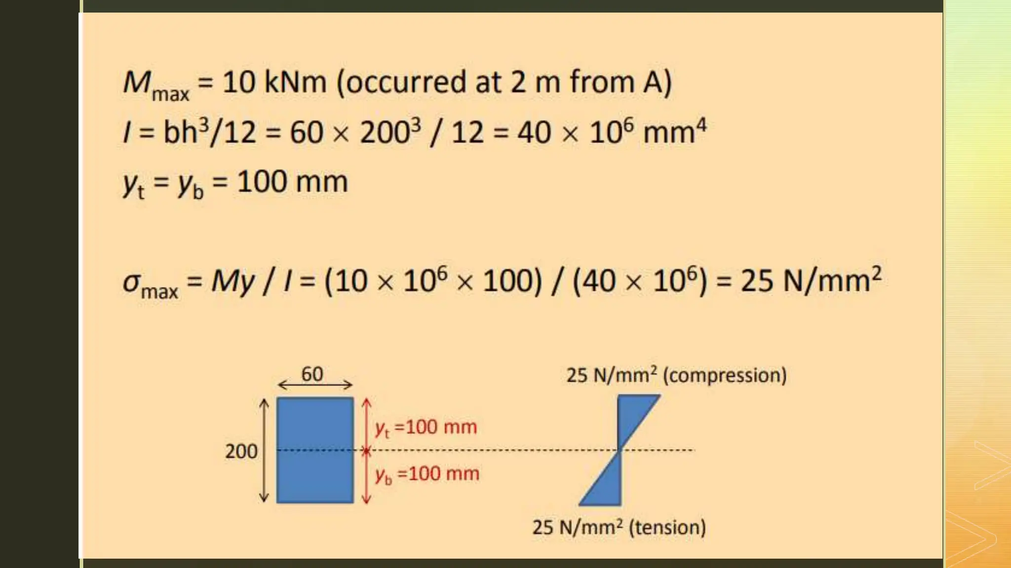 Bending Stresses in Beams to learn more forward for shear stress and ...