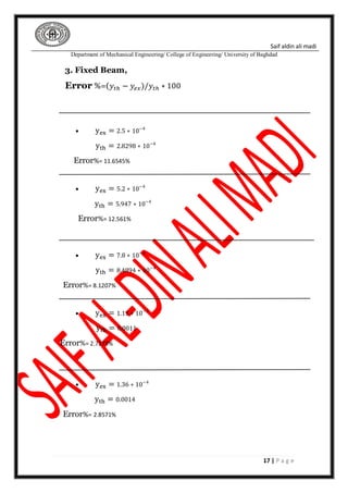 Bending test | MECHANICS OF MATERIALS Laboratory | U.O.B | | PDF
