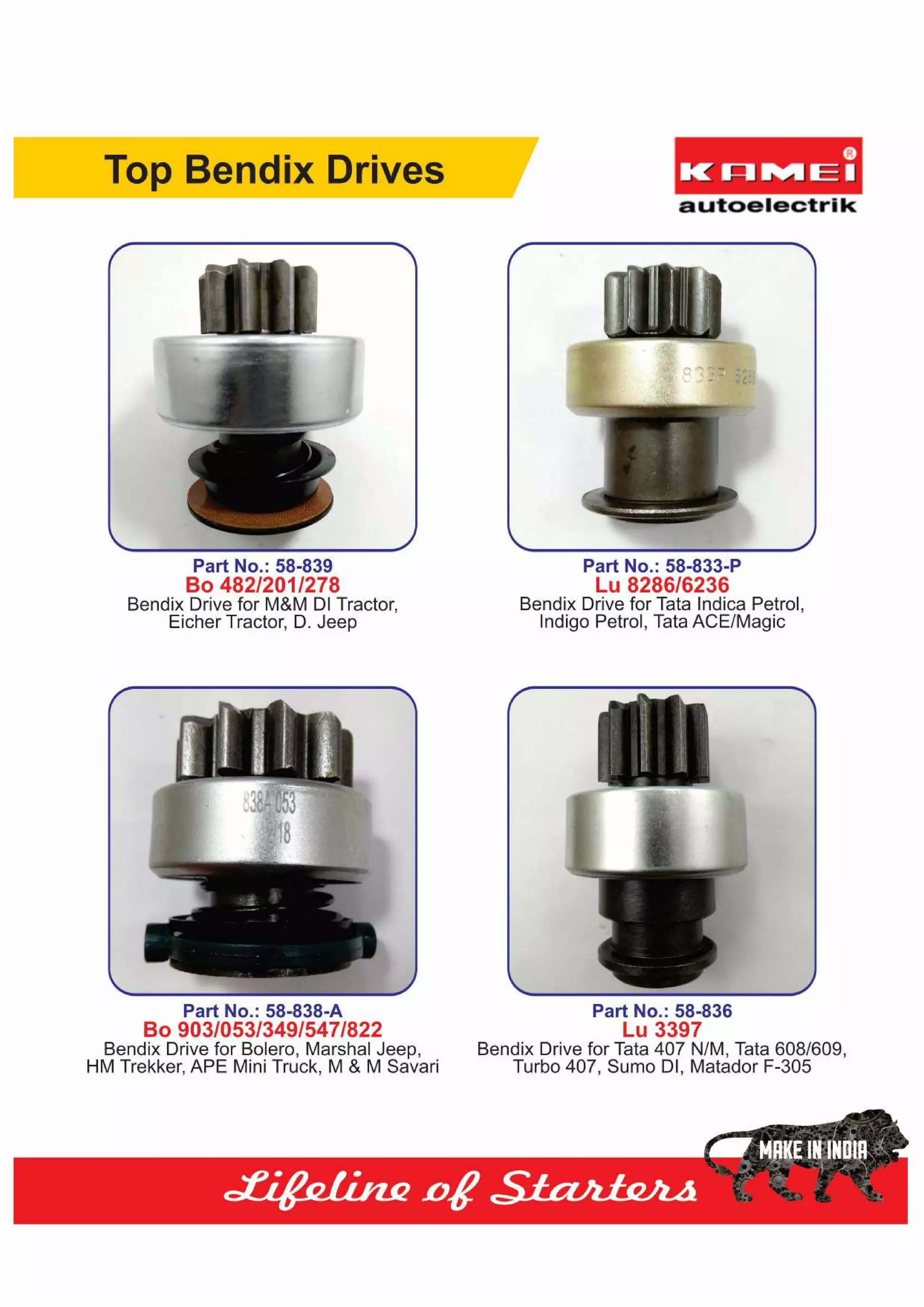 Bendix Drive Assembly | Fargo Auto Electricals | PDF