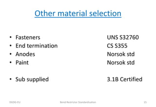 Bend restrictors | PPTX