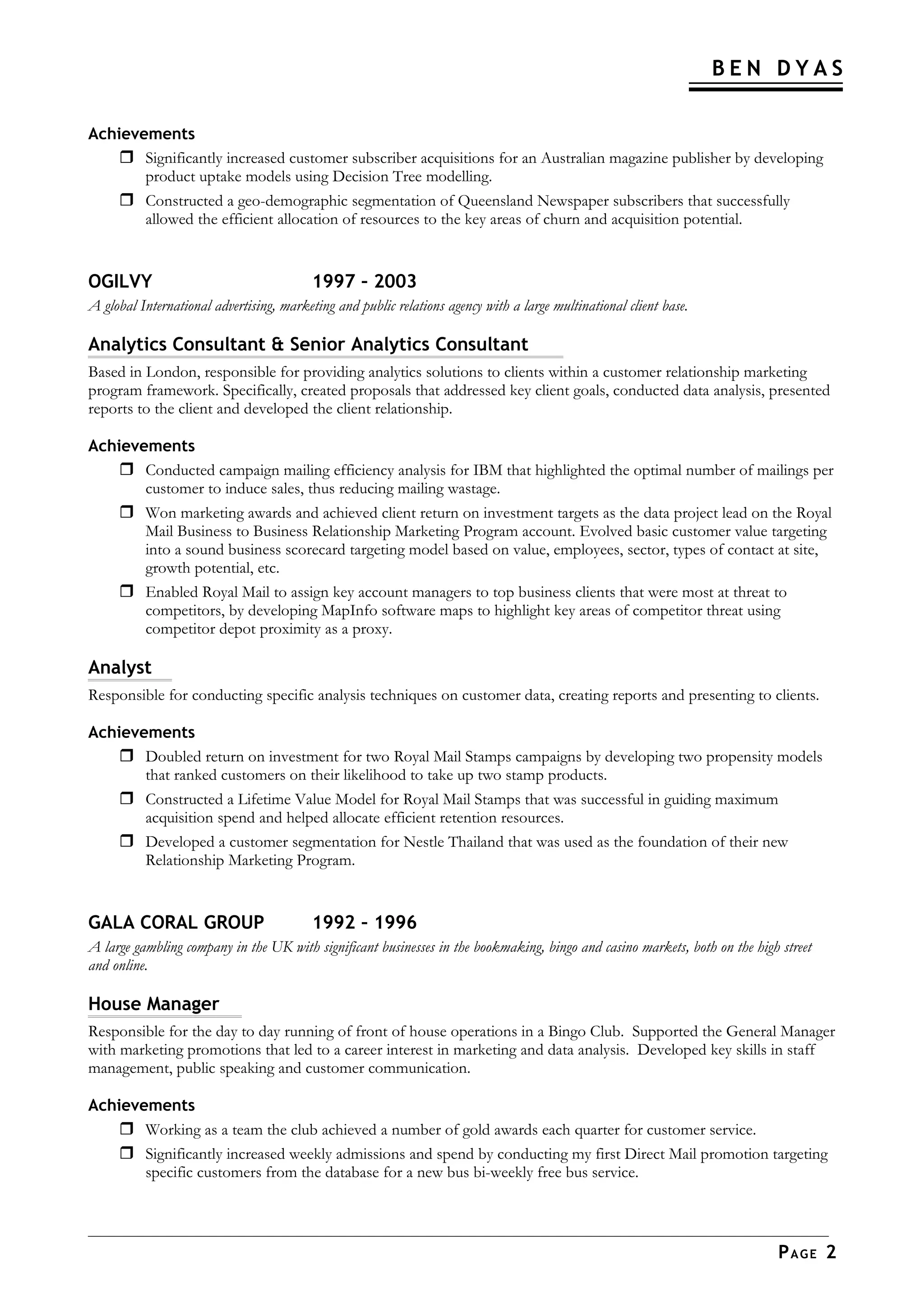 Ben Dyas Resume | DOC
