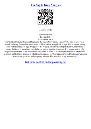 Beneath Clouds Essay | PDF