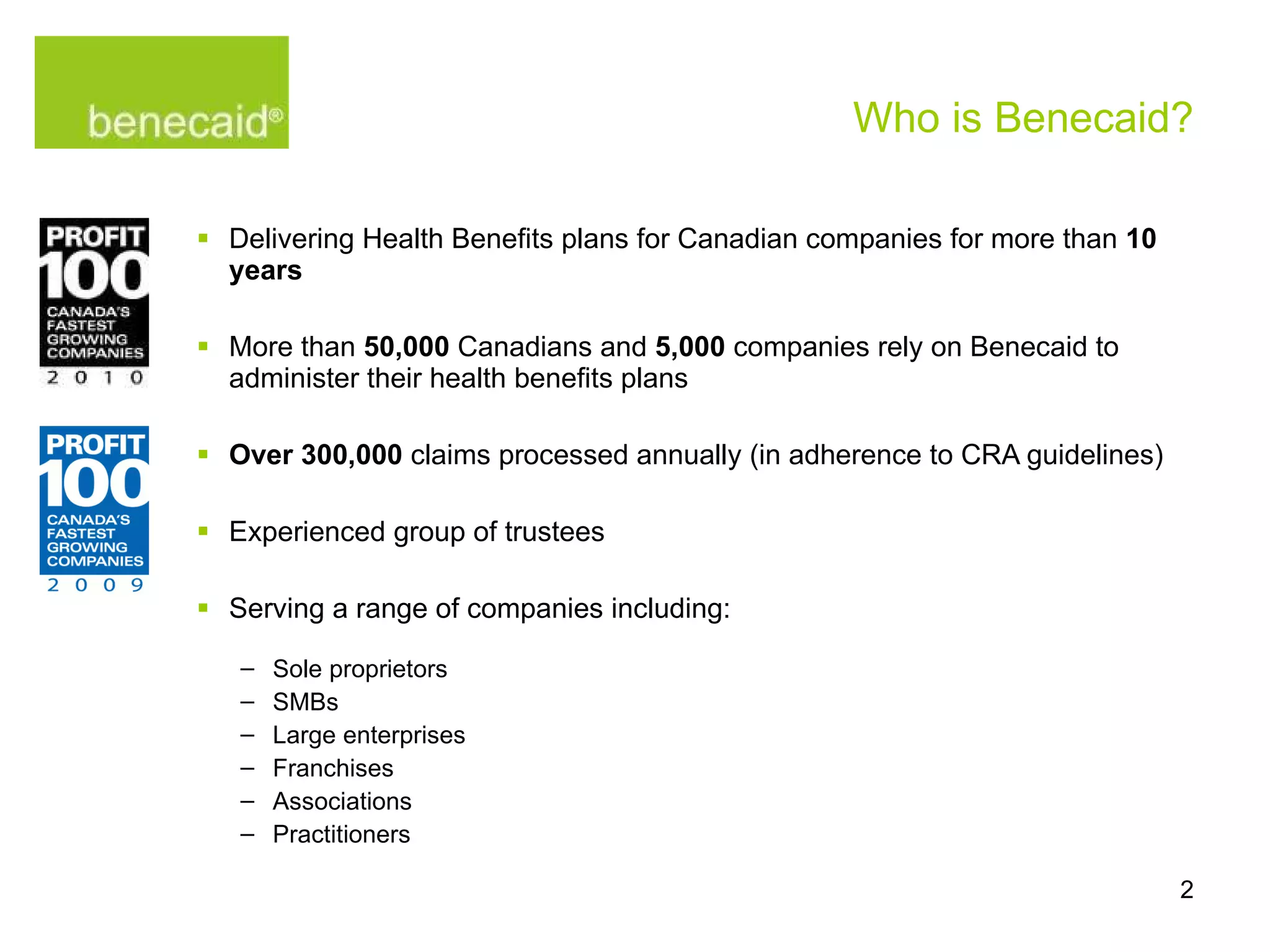 Benecaid Health Benefits Solutions | PPT