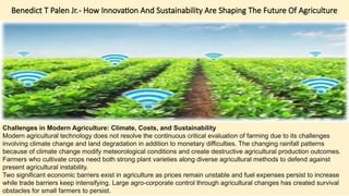 Benedict T Palen Jr. - How Innovation And Sustainability Are Shaping ...