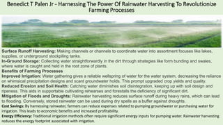 Benedict T Palen Jr - Harnessing The Power Of Rainwater Harvesting To ...