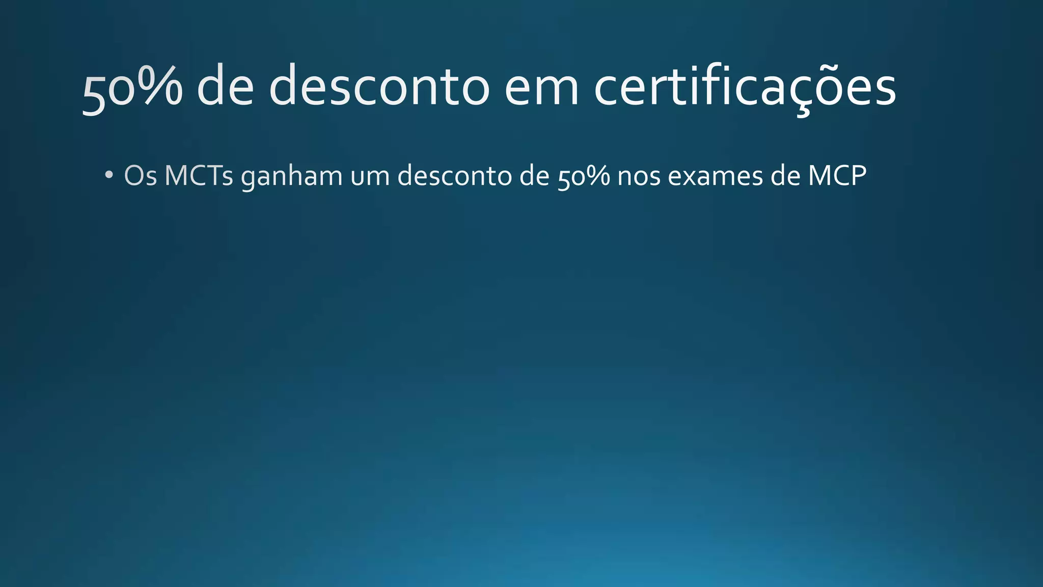 Benefícios para MCTs | PPT