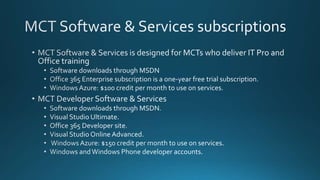 Benefícios para MCTs | PPT