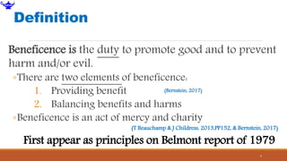 Beneficence in Nursing practice and Human research | PPT