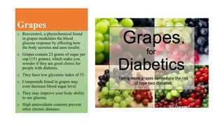 Beneficial aspects of fruits and vegetables against diabetes mellitus ...
