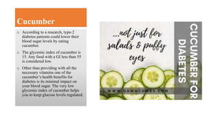 Beneficial aspects of fruits and vegetables against diabetes mellitus ...