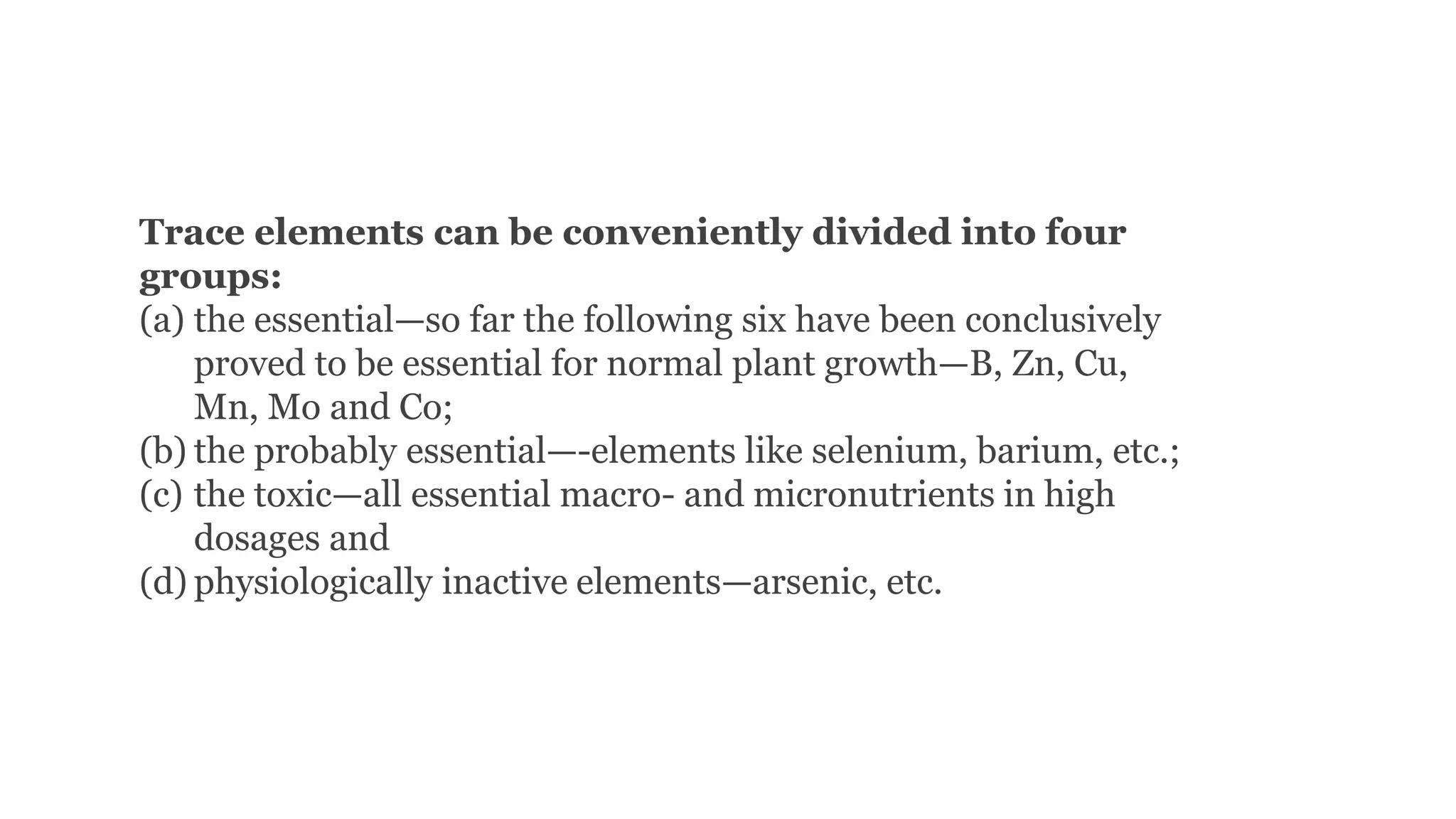 Beneficial nutrient elements (Plant Physiology) | PPTX