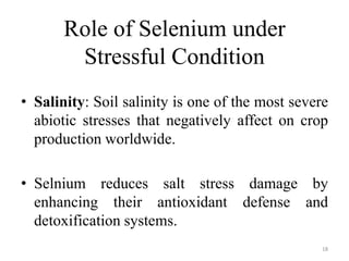 Beneficial role of selenium in plants | PPTX