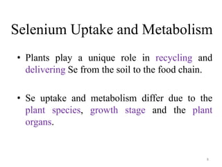 Beneficial role of selenium in plants | PPTX