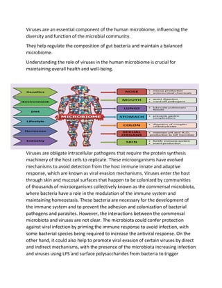 Beneficial role of viruses. Notes in pdf | PDF