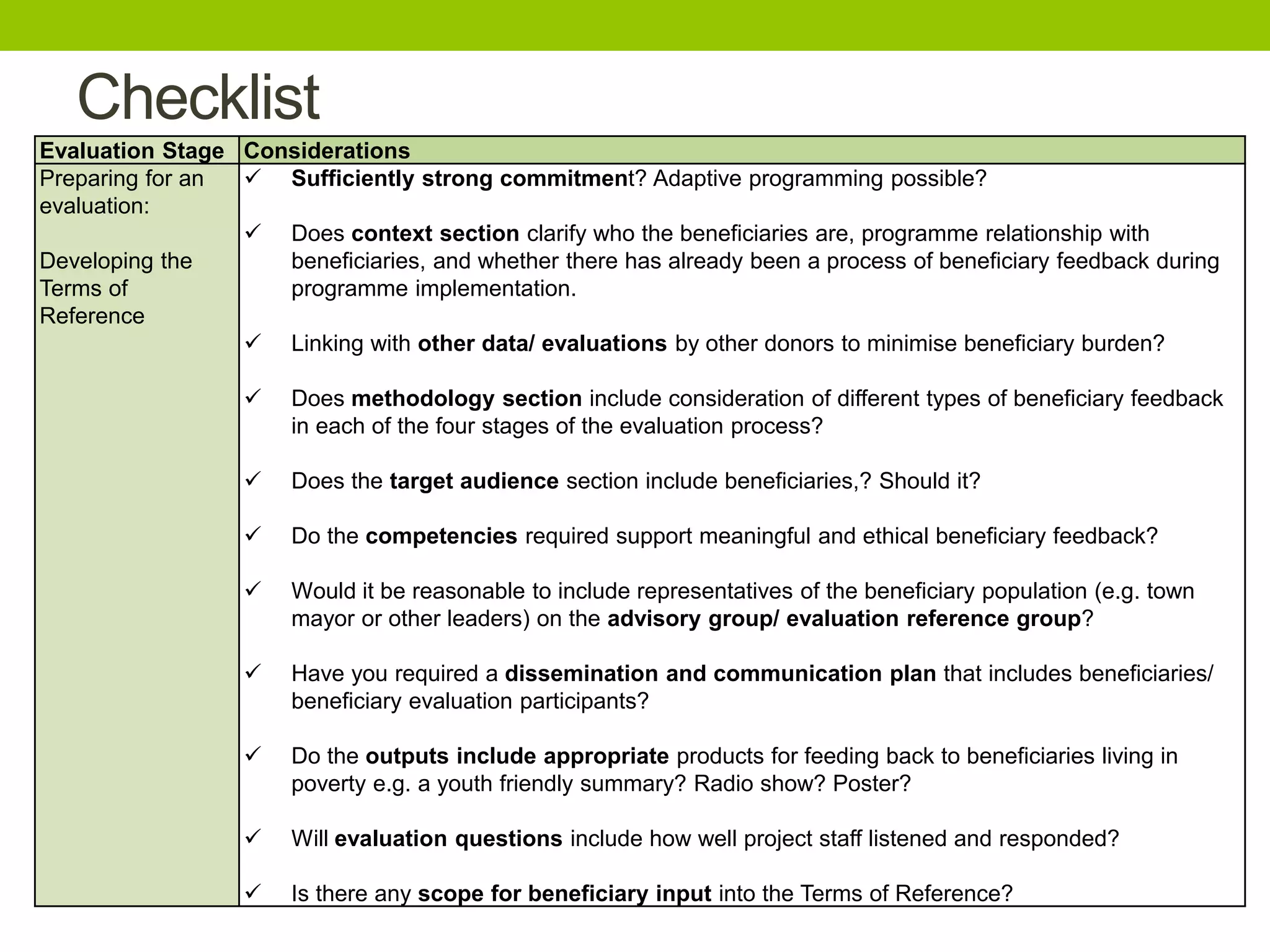 Beneficiary feedback in evaluation ukes methods workshop | PPTX