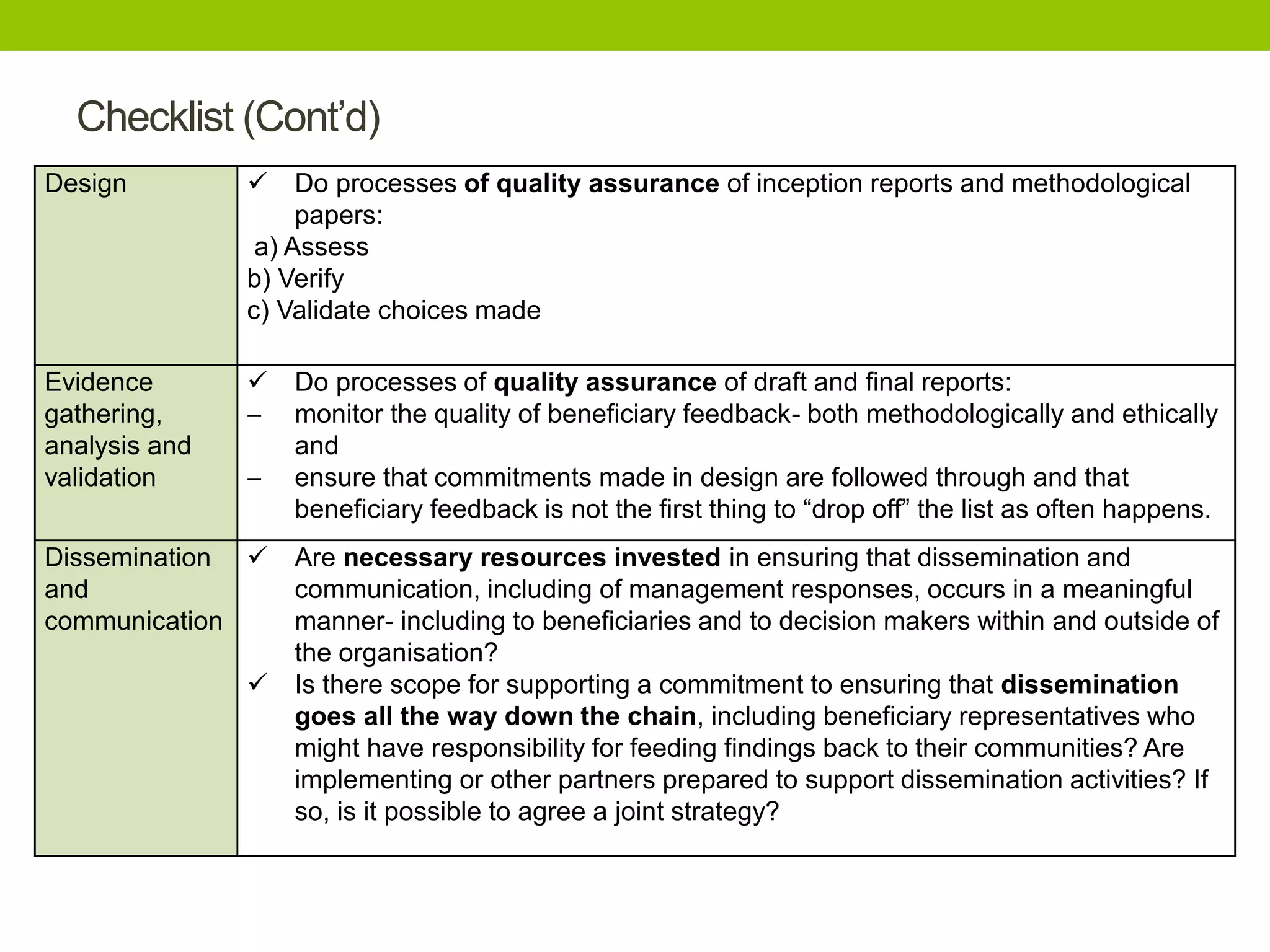 Beneficiary feedback in evaluation ukes methods workshop | PPTX