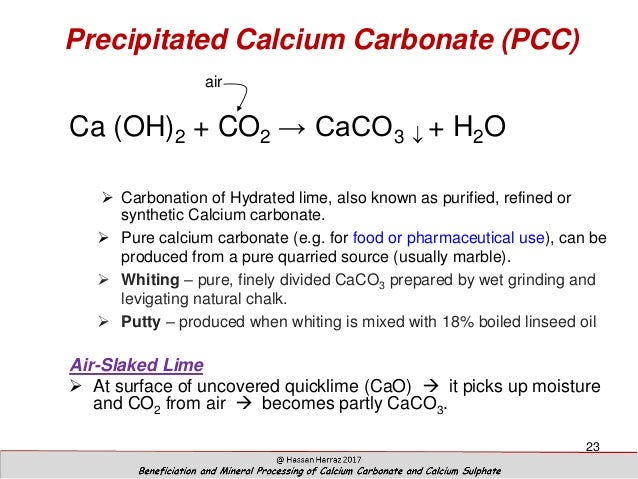 Beneficiation and Mineral Processing of Calcium Carbonate and Calcium…