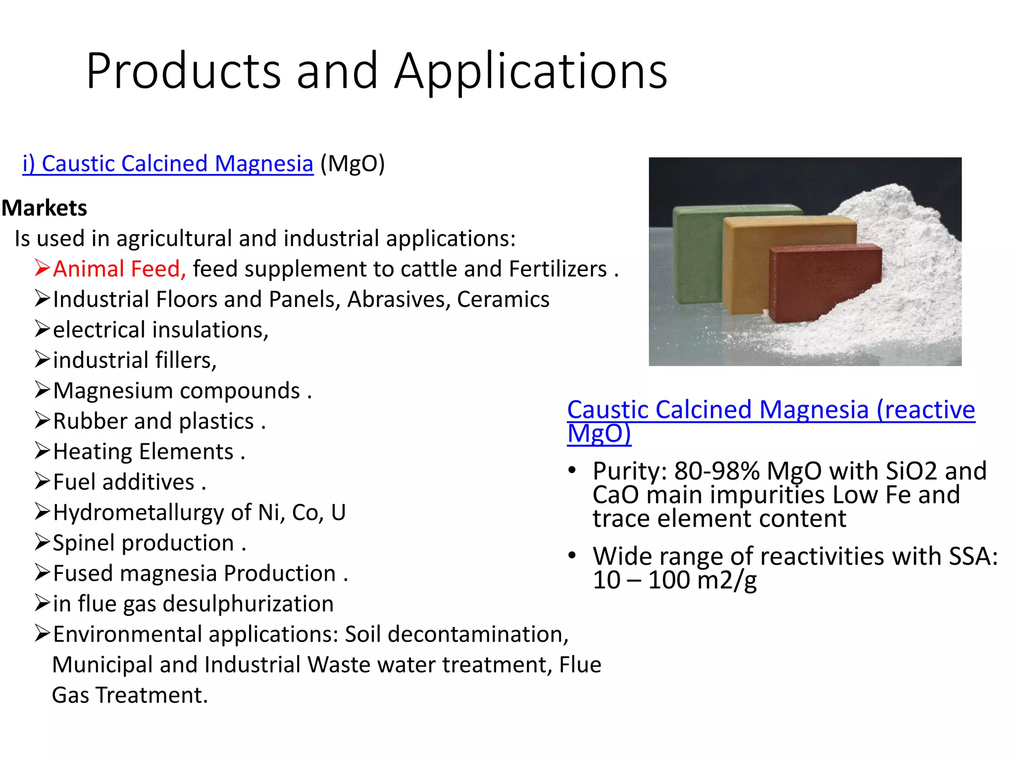 Beneficiation and mineral processing of magnesium minerals | PDF