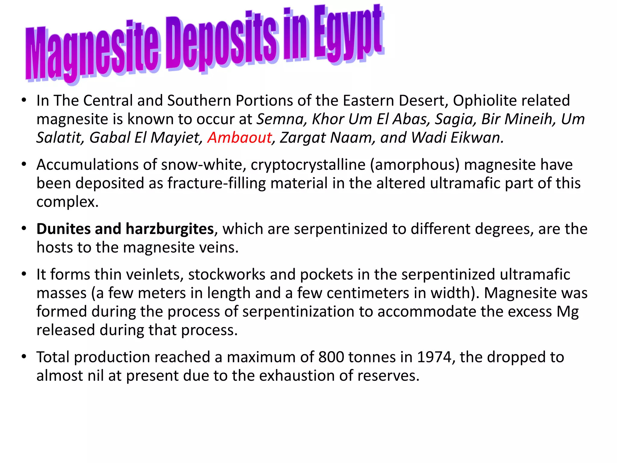 Beneficiation and mineral processing of magnesium minerals | PDF