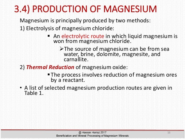 Beneficiation and mineral processing of magnesium minerals